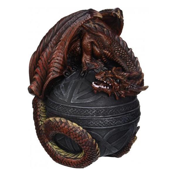 【商品名】Design Toscano Dragon Protector of the Celtic Orb Sculptural Box 【カテゴリー】ホーム・キッチン : 彫像