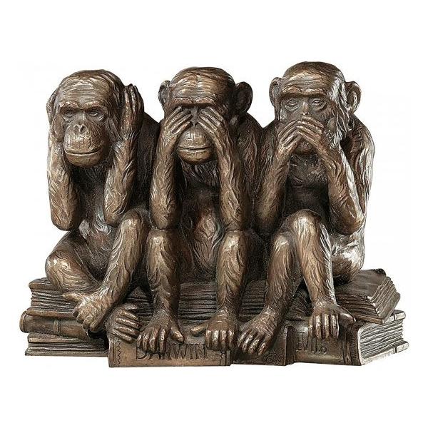 【商品名】Design Toscano The Hear-No, See-No, Speak-No Evil Monkeys Statue in Faux Bronze 【カテゴリー】ホーム・キッチン : 彫像
