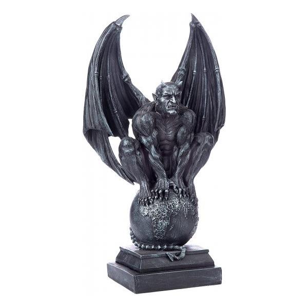 【商品名】Design Toscano CL7119 悪魔ヘリオン ゴシック ガーゴイル像 12インチ グレーストーン 【カテゴリー】ホーム・キッチン : 彫像