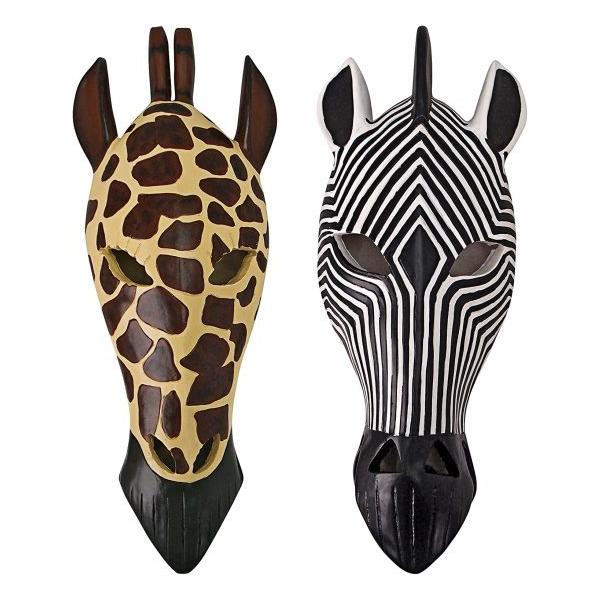 【商品名】Design Toscano Tribal-Style Animal Masks Set of Two 【カテゴリー】ホーム・キッチン : 彫像