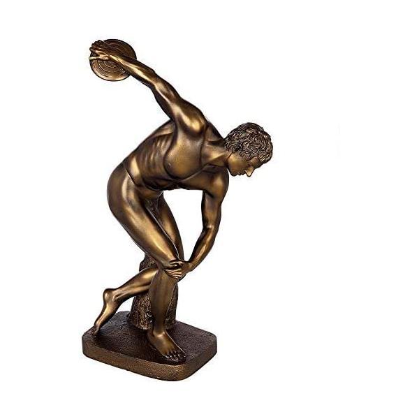 【商品名】Design Toscano Discobolos ディスコボロス 円盤投げ クラシカルな像 ブロンズ仕上げ ポリレジン 【カテゴリー】ホーム・キッチン : 彫像