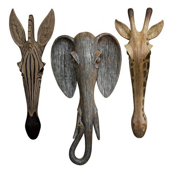 【商品名】(Set of 3) - Design Toscano Animal Masks of the Savannah Wall Sculptures - Set of 3 【カテゴリー】ホーム・キッチン : 彫像