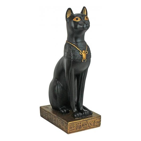 【商品名】(Without Earring) - Design Toscano Egyptian Cat Goddess Bastet Statue in Matte Black 【カテゴリー】ホーム・キッチン : 彫像