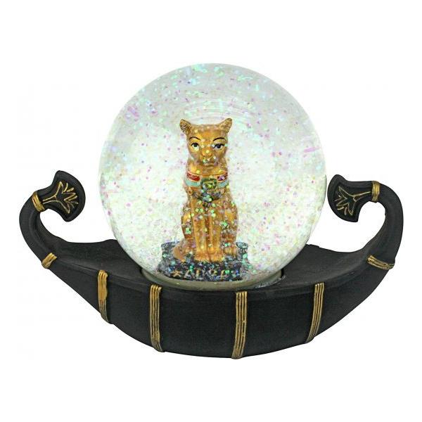 【商品名】Design Toscano Bastet エジプトのネコの女神 ナイルの水 グリッター グローブ像 6インチ ブラックとゴー 【カテゴリー】ホーム・キッチン : 彫像