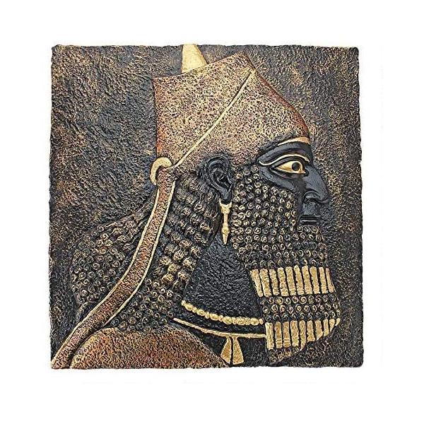 【商品名】Design Toscano King Ashurnasirpal II ニムルードレリーフ壁フリーズ彫刻 13インチ ブラックとゴールド 【カテゴリー】ホーム・キッチン : 彫像