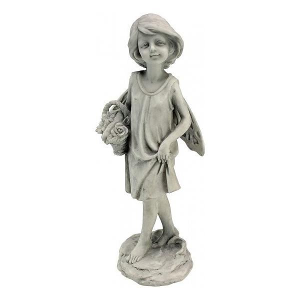 【商品名】Design Toscano Rose Garden Fairy with Basket Statue by Design Toscano 【カテゴリー】ホーム・キッチン : 彫像