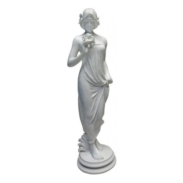 【商品名】Design Toscano Nymph of The Morning Woods 1915 Bonded Marble Resin Statue, White  【カテゴリー】ホーム・キッチン : 彫像
