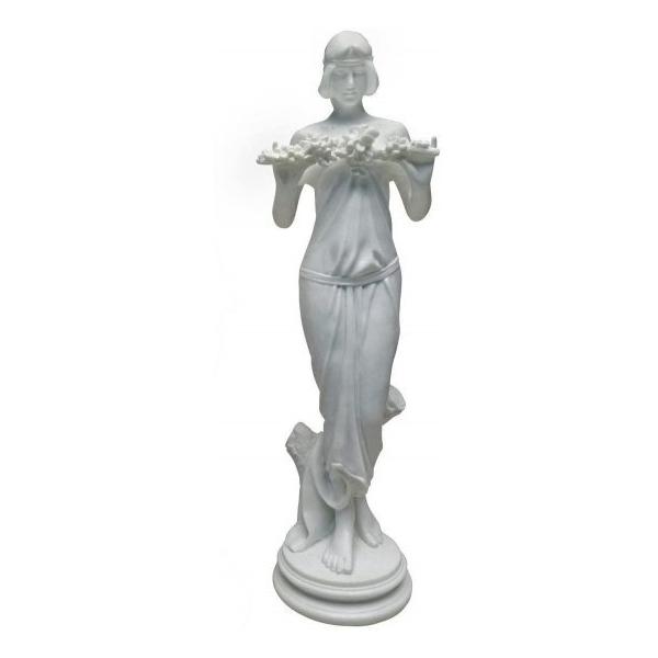 【商品名】Design Toscano Nymph of The Morning Glories 1915 Bonded Marble Resin Statue, White  【カテゴリー】ホーム・キッチン : 彫像