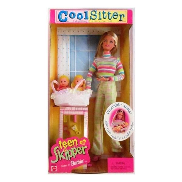 【商品名】Barbie バービークールシッターティーンスキッパードール - ベビーシッター2は2倍の楽しみです！ （1998） : Barbie Cool Sitter TEEN SKIPPER Doll - Babysitting 2 i...