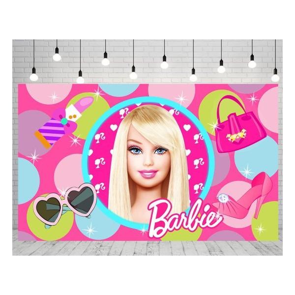 【商品名】Barbie 誕生日のためのピンクの背景、バービーテーマの誕生日パーティーの女の子の女性の飾り、ケーキテーブルの装飾用の誕生日パーティーの装飾用品、5x3ft : Pink Backdrop for Birthday, Barbi...
