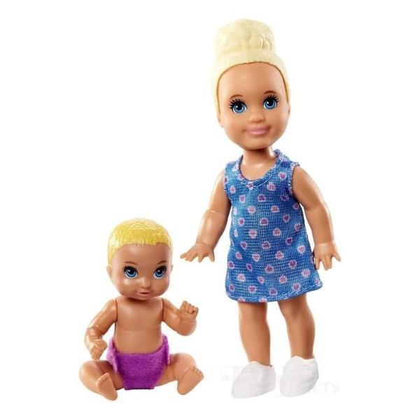 【商品名】Barbie バービー Skipper Babysitters Inc Baby＆Toddler Mini Doll 2-Pack（Blonde、Hearts） : Barbie Skipper Babysitters Inc B...