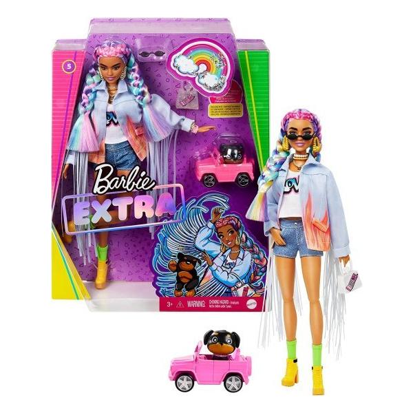 【商品名】Barbie ペットの子犬、レインボーブレード、レイヤード衣装、ペット用の車、複数の柔軟なジョイント、3歳の子供向けギフト、12インチ、12インチ、レイヤードアウトフィットとアクセサリーを添えた長い射精デニムジャケットのバービーエ...