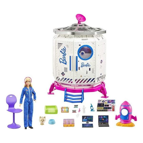 【商品名】Barbie バービー Space Discovery Space Station Space Explorer Doll、Puppy、Workstation、Satellite Spaceシーン、20スペースステーションアイテム...