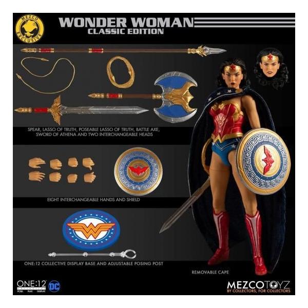 【商品名】Mezco Toys One:12コレクティブ DC ワンダーウーマン クラシックエディション アクションフィギュア【カテゴリー】 フィギュア 【メーカー】 メズコ(Mezco Toyz LLC)