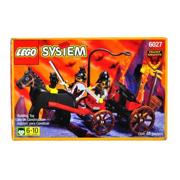 【商品名】 LEGO レゴ 1997 Collectible Minifigures Year Fright Knights Series Set #6027 - Bat Lord's Catapult with Horse, Coachm...