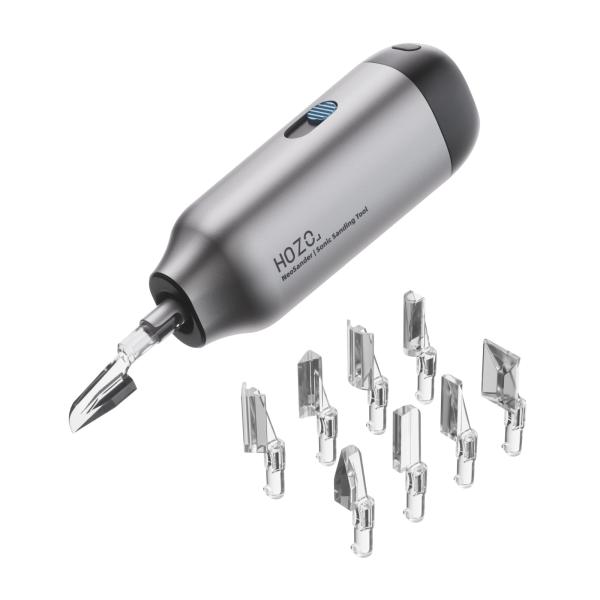 【商品名】ミニ 電動サンダー HOZO NeoSander 毎分13,000回 往復式ペンサンダー 精密サンディング 8種類のサンディングヘッド付き IP54防水 3Dプリンティング モデル製作、クラフト＆DIY 木工 ジュエリー加工に最適...