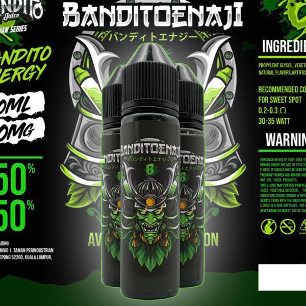 【BANDITO待望の新作！】 BANDITO（ バンディット ）Energy （ エナジー ） 60ml白ぶどう で大人気のバンディットからエナジー風味のリキッドがリリースされました！レッド○ルではなく、モン○ターよりの風味！程よい酸味と...