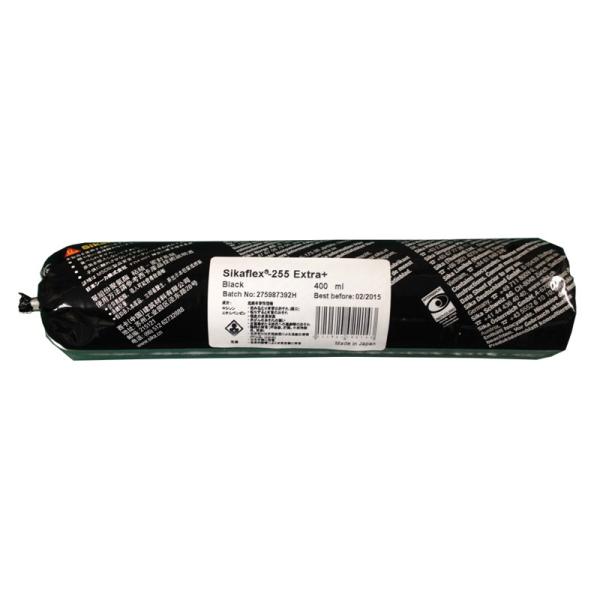 【商品名】： シーカ２５５ウルトラ 【商品説明】： 自動車ガラス専用接着剤。フロント、リヤ、サイドのウィンドガラスの接着に広く使われています。【容姿】： ソーセージ 【容量】： 400ml 【色】： 黒 【梱包仕様】： １本 【品番】： 9...