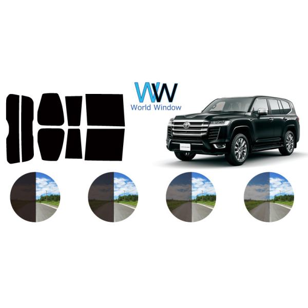 【メーカー】：トヨタ   【車名】：ランドクルーザー   【車輌型式】：FJA300W/VJA300W   【年式】：R03.08-   【セット内容】：部位・ リヤ ： ２ 枚貼り 　・ リアドア ： 左右各１枚・ リアクォーター ： 左...