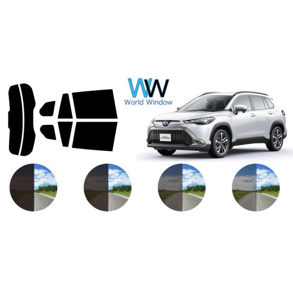 【メーカー】：トヨタ   【車名】：カローラクロス   【車輌型式】：(ZSG10/ZVG11/ZVG15)   【年式】：R03.09-   【セット内容】：部位・ リヤ ： ２ 枚貼り 　・ リアドア ： 左右各１枚・ リアクォーター ...