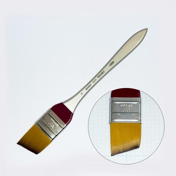 新しい技法を駆使して作られたリセーブル原毛の特徴を生かした筆太さの異なる原毛を用途に合わせて混毛し、独特の弾力をもたせました。穂先がよく揃い、油絵用軟毛筆やアクリル用筆に最適です。幅広タイプのブラシで下塗りや大作用に便利です。角度をつけた筆...