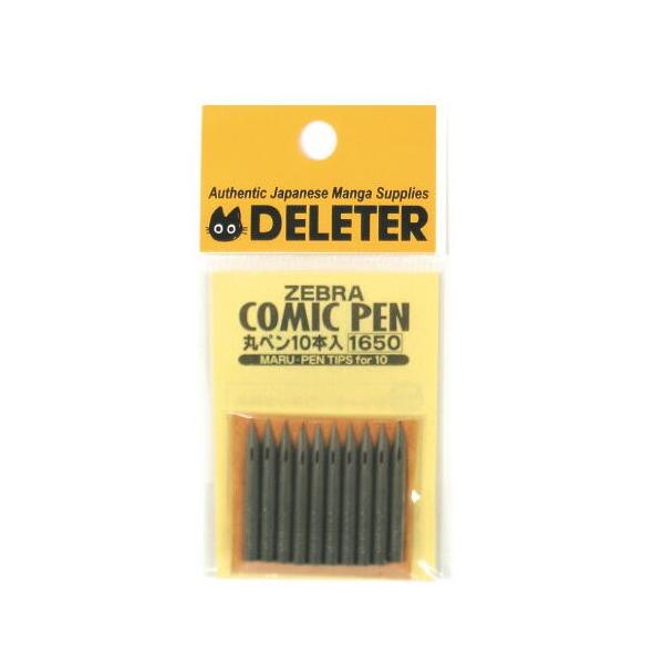 丸ペンは細い線向きで、髪や瞳、背景など細かな描きこみに使われています。Gペンと同じくやわらかめのペン先なので、線の強弱も付けやすいです。