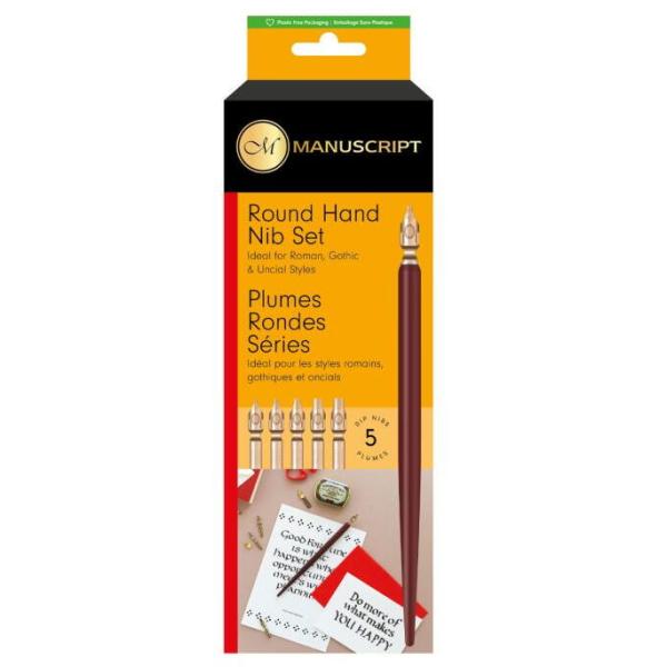 Manuscript は自社ブランドのカリグラフィー製品を世界中に販売するとともに、高級ペン、ギフト、文具業界で尊敬される数多くのブランドの英国代理店としても活動しているブランドです。つけペンホルダーと5つの丸いペン先を組み合わせたセットで...