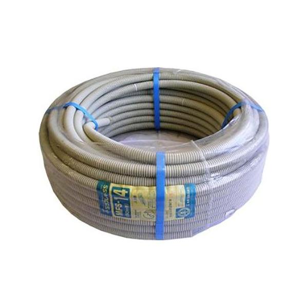 ○露出、隠ぺい、埋設両用のオールマイティーなPF単層波付管○サイズ：外径φ21.5mm×内径φ14mm×50m巻○重量：4.0kg※詳細情報はPCページをご覧ください