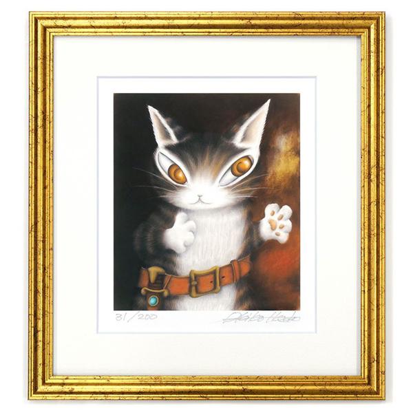 暗いところに射すやわらかな光をイメージした空間にたたずむダヤン。エルフの魔法の剣を腰に差し、優しさの中に勇気を秘めた表情が彼らしい1枚です。作家池田あきこの絵画作品を、高精細に再現したジクレー版画です。ジクレー（Giclee）とはフランス語...