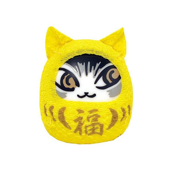 一個でも、並べても可愛いミニミニサイズの猫だるま人形。同時発売の赤と並べると、「幸福」ダヤンになる仕掛けも！素材：ATBC-PVC、ポリエステル100%サイズ：約Φ28×H34mm製造：ミャンマー