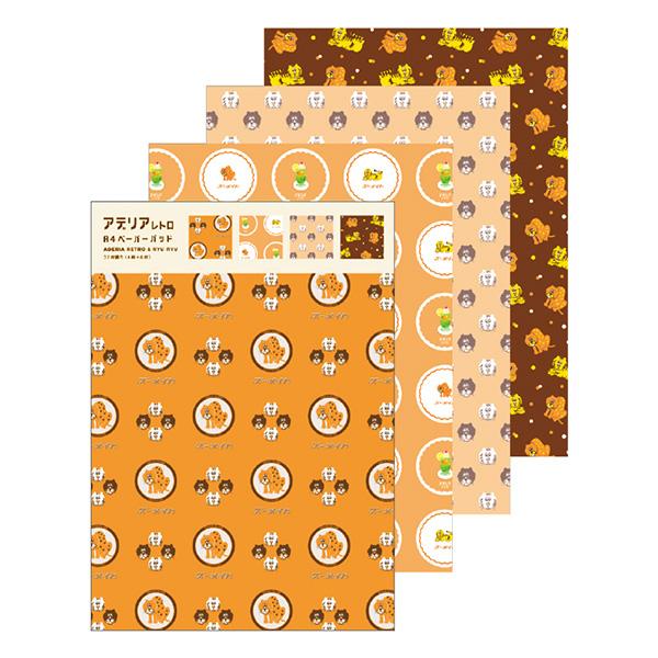 小物のラッピングにはもちろん、手帳やノートのデコレーションにもご利用いただける艶のある包装紙素材のペーパーパッドです。●内容：32枚(4柄×8枚)●サイズ：縦297mm×横210mm×厚さ4mm●素材：紙●原産国：日本製