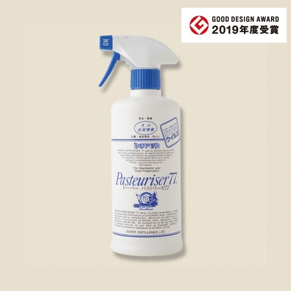 製菓をはじめ食品関連のプロフェッショナルの愛用者も多いドーバー酒造のパストリーゼ77。酒造会社だからできる、高濃度アルコール分77％のスプレータイプです！遺伝子組み換えを行っていないサトウキビ原料由来の醸造用アルコールに、緑茶から抽出した高...