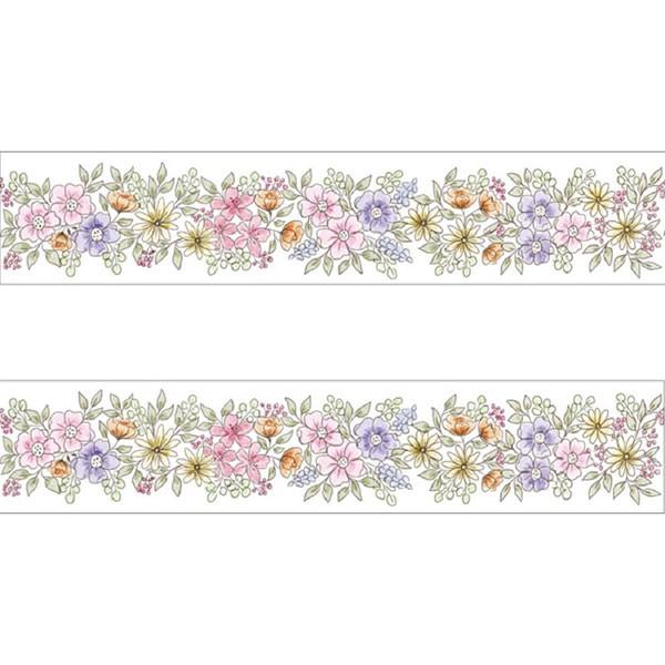 植物とカリグラフィーを組み合わせた作品を多くデザインする、カリグラファーmakikoさんデザインのマスキングテープ。手帳やアルバム、スクラップブッキングのデコレーションにぴったりです。●サイズ：20mm×7m●素材：和紙【注意事項】再剥離性...