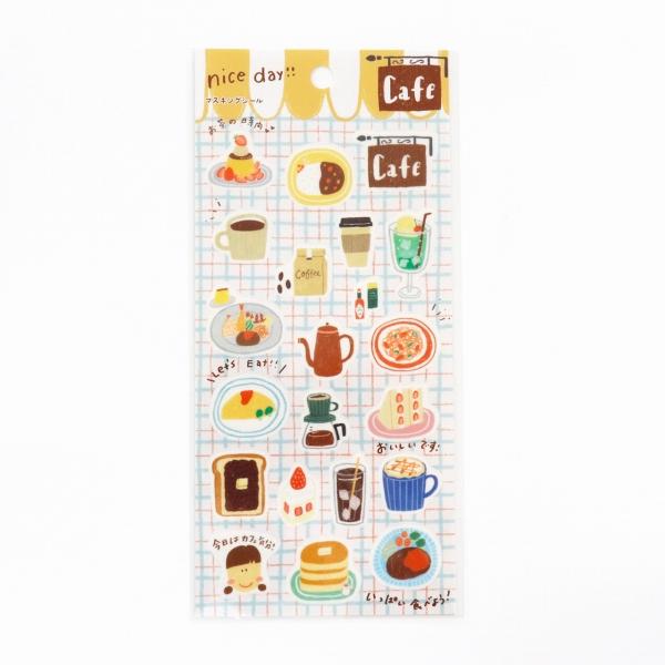 貼ってはがせるマスキングシール。イラストレーターのTomatomayuさんによる柔らかな色鉛筆タッチのイラストが手帳や日記を楽しくカラフルに彩ります。●サイズ：縦175mm×横90mm●1シート入り　和紙製●日本製