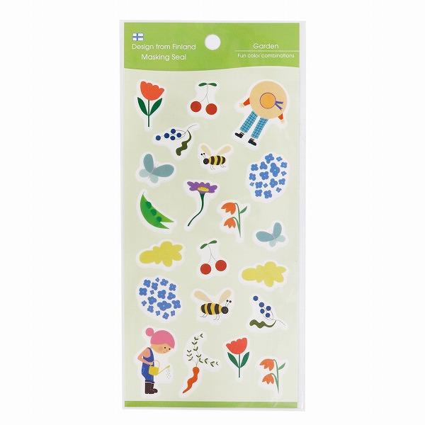 フィンランド・ヘルシンキ在住、イラストレータHeidi Valkolaによるデザイン。シンプルなイラストとかわいらしいカラフルな色の組み合わせを楽しめるマスキングシールです♪●サイズ：縦175mm×90mm●素材：和紙製●日本製