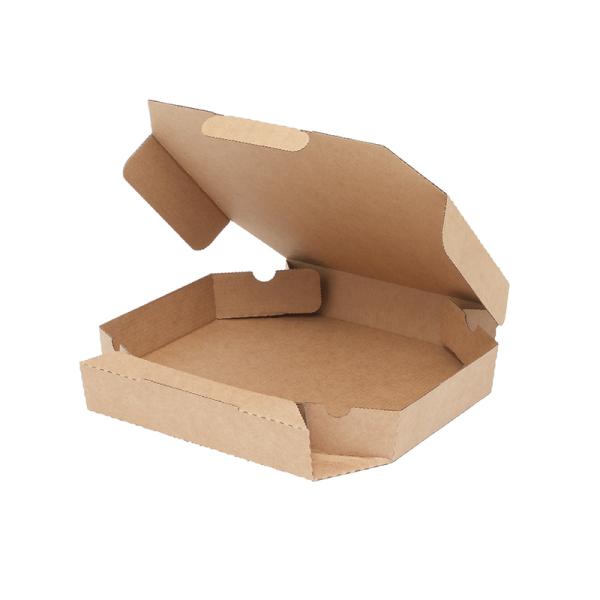 積み重ねに強い八角形のシンプルなピザ用のボックスです。価格にこだわり耐油耐水加工はしておりませんが、食品対応の原紙を使用しております。10インチ（約25cm）のピザに対応しています。●入数：25枚横275×縦275×高45mm