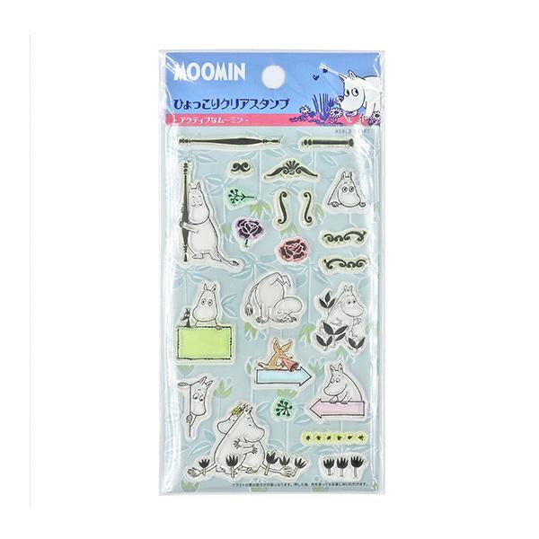 【WORLDCRAFT(ワールドクラフト)】ムーミンとなかまたちがひょっこり大集合！色鮮やかな色合いと和気あいあいとしているムーミンの仲間たちがひょっこり、と可愛いステーショナリーシリーズ！手帳やノートの端に押すとムーミンたちがひょっこり。...