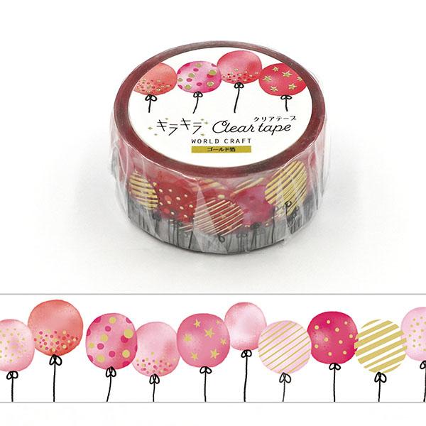 手で切れるテープなので、気軽に使えて便利です！ノートや手帳などのデコレーションはもちろん、身の回りの物をカンタンにデコレーション出来ます♪透明のテープなので、単品で使っても重ねて使ってもオススメ。●サイズ：幅20mm×5m●箔の種類：ゴール...