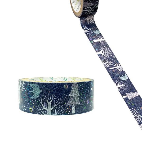 「虹」をモチーフとしたシリーズは、希望や明るく元気な気持ちを届けたいと思いを込めてデザインしたマスキングテープです。レインボー箔をあしらったきらぴか仕様がより一層デコレーションをきらびやかにしてくれます。●サイズ：幅15mm×3m巻●使用カ...