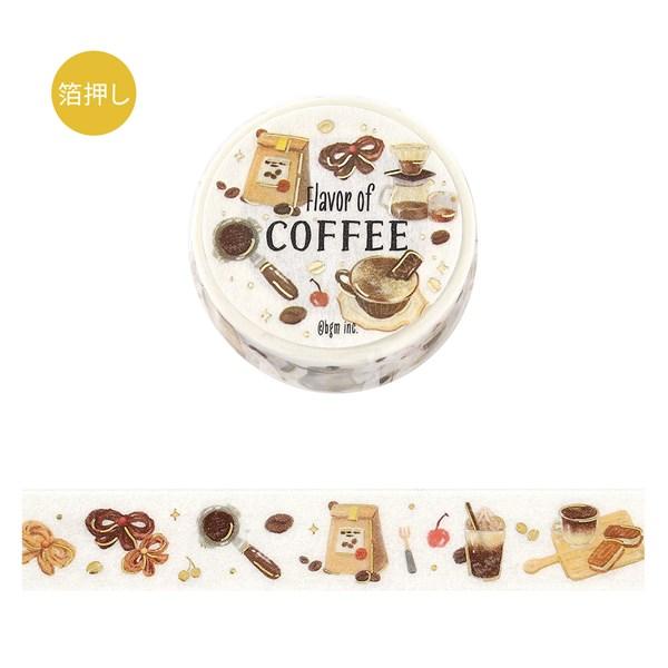 アップル、抹茶、ミルクなどフレーバーをモチーフにまとめられた可愛らしく、美味しそうなマスキングテープです。カフェ巡りのログや日記などにおすすめ!●サイズ:幅15mm×5m●素材:和紙●箔押し【注意事項】再剥離性が特長のテープですので、強力に...