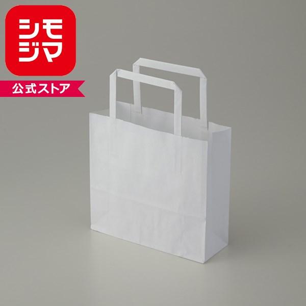 一般的な廉価な紙袋です。手紐は平紐になります。 オーソドックスな白無地の手提げ袋で、印刷を施していない為、催事など色々な用途でご使用頂けます。●入り数：50枚入り●サイズ：約W18ｘD6ｘH16.5cm●材質：晒80g/m2●手紐：平紐●製...
