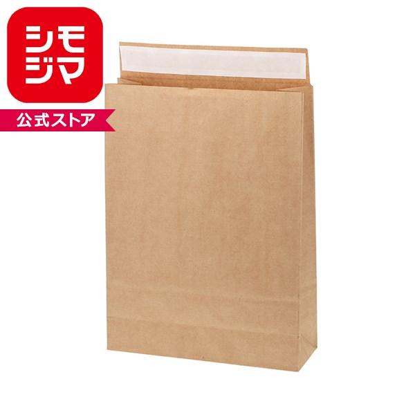 ベロ付きの宅配袋です。口の部分に封緘用のテープがついており、簡単に梱包できます。アパレルや書類、小物などの発送に最適。●入数:50枚●サイズ:幅280×マチ100×高380+ベロ50mm●素材:未晒クラフト紙100g