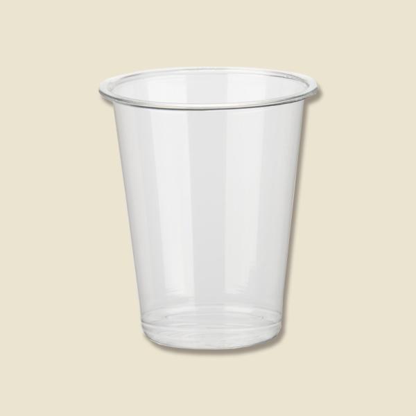 透明度の高い高品質ＰＥＴカップです。耐油性・耐薬性に優れています。多くの来客者がおいでになる各種イベントにもおすすめです。●サイズ：口径85×高106×底径52mm●満杯容量：約340ml●推奨容量：約240ml●耐熱温度：60度●入数：5...