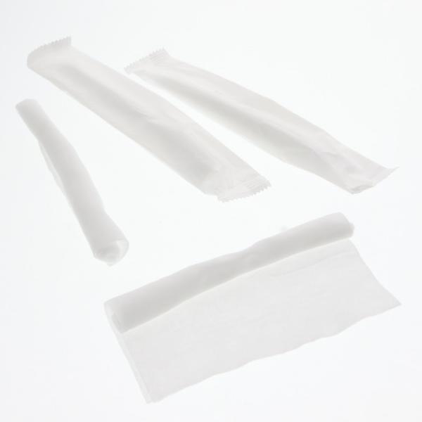 携帯に便利なおしぼり。テイクアウトや おもてなしに。家庭用ウエットティッシュとしても使えます。不織布タイプの丸型おしぼりです。紙パルプを主原料としていますので保湿性に優れ、丈夫です。１００本入り。サイズ：１８０×２６０ｍｍ材質：不織布