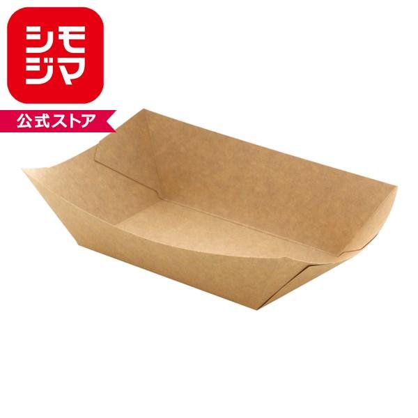 クラフト紙にPEコーティングしたシンプルな紙製トレー容器。深型なのでパン・揚げ物・サラダ・パスタ・焼きそば等、様々なフードにお使いいただけます。●サイズ：天面(205×120)×底面(137×86)×高さ53mm●材質：未晒クラフト紙＋PE...
