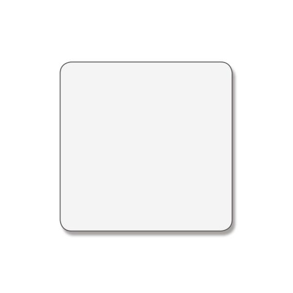 透明の正方形シールです。角丸タイプ。箱や缶の口留めに。しっかり留まる厚手の５０ミクロンです。●９６枚入り縦２０×横２０ｍｍ透明ネーマー