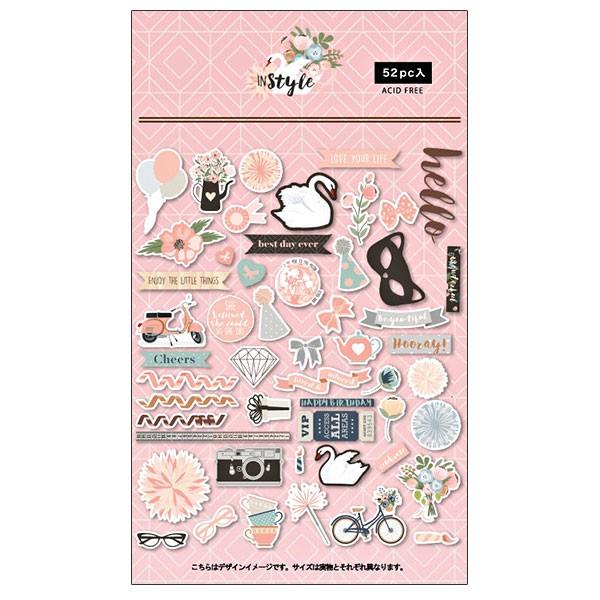 スクラップブッキングやアルバム、カードメイキングなどにオススメのダイカットのパーツです。 1つのパックをお使いいただくだけで全体に統一感を出すことができます。 裏面に粘着加工はしてありません（シールではありません） のりや両面テープを使って...