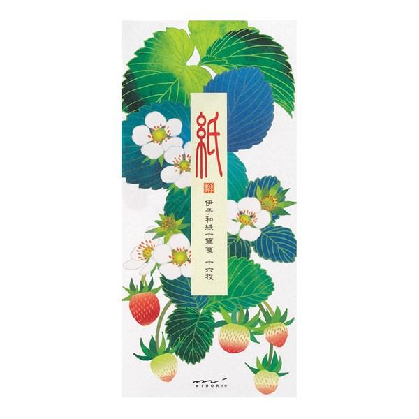 華やかに彩る「紙シリーズ」春。四季を美しく彩る「紙シリーズ」から、春にぴったりのアイテムが登場。パールシルク箔を施した苺の白い花と、鮮やかな緑色の葉のコントラストが美しく表現されています。年始や早春など、さまざまな便りにぜひご活用ください。...