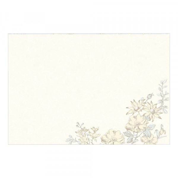 Prier-Valse des fleurs -プリエ - ヴァルス デ フルール -フランネルフラワーや一重咲きのバラ、デルフィニウム、スノードロップなどアンティーク風の花柄を繊細なタッチで描いた封筒です。季節を問わず一年を通してお使いい...