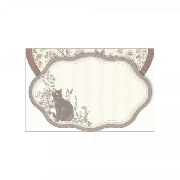 Prier-Valse des fleurs -プリエ - ヴァルス デ フルール -可愛らしい猫達と、四季折々の花をクラシカルで繊細なタッチで描いた封筒付きメッセージカードです。くすみカラーが上品なデザインです。●セット内容：カード5枚入...